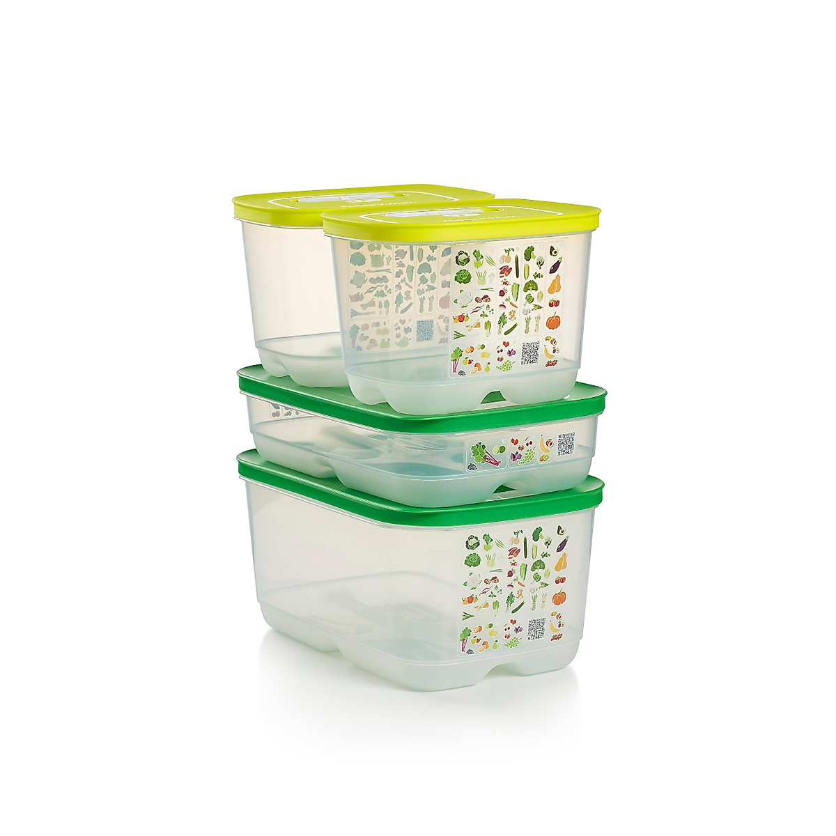 Tupperware Fridgesmart 4 Piece Food Storage Container Set, Dishwasher Safe and BPA Free (4 Containers, 4 Lids)