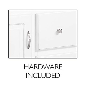 Design House 539940 38x31 Concord Mirror with Shelf, White