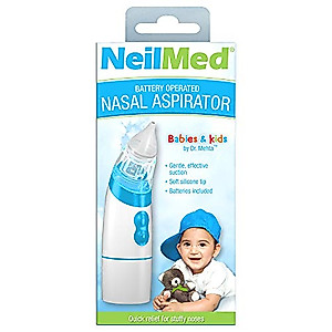 NeilMed Aspirator - Battery Operated Nasal Aspirator for Babies & Kids