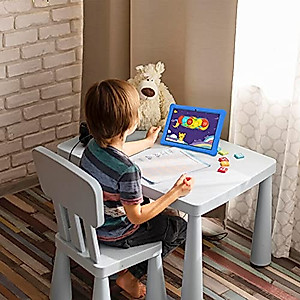 RUIQIAI Kids Tablet 10 inch with Case, Android 11 Tablet for Kids, 3GB+64GB, IPS Touch Screen, Parental Control, Dual Cameras, Wi-Fi,BT（Tablet with Pen）