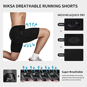 Niksa Compression Shorts Men 2/3 Pack, Compression Underwear for Men Athletic Shorts, Running Workout Fitness Shorts