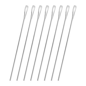 8-piece 10-inch Stainless Steel Coffee Stirring Spoon, Cocktail Stirring Stick with 25.8 cm Length, Small Spoon with Round Handle, Reusable ice tea spoon, Bar spoon. Dishwasher safe.