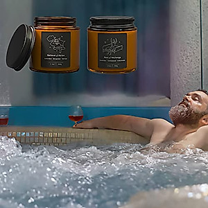 TRINIDa Relax & Recharge - Sleep Candles Gifts for Men, Aromatherapy Scented Candles Gift Set for Anxiety Relief & Promotes Sleep, Anniversary Birthday Bath Relaxation Candles Gifts for Men