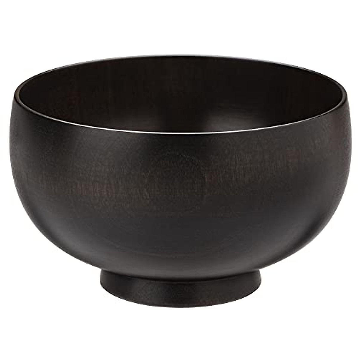 Yamanaka Lacquerware Shirasagi Woodworking Soup Bowl, Shirasagi Bowl, S, Approx. 3.9 inches (10 cm), Cherry Blossom, Jet Black, Made in Japan