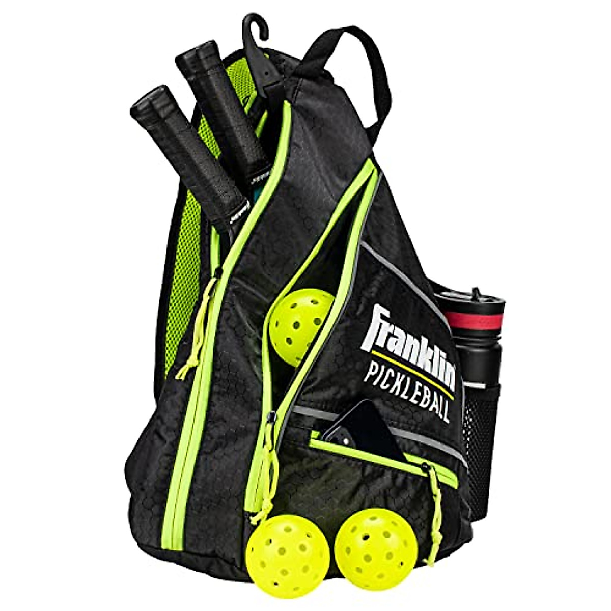 Franklin Sports Pickleball Bags - Pickleball Sling Bag Backpack for Gear + Equipment - Pickleball Bag for Men + Women - Holds Paddles, Pickleballs + Accessories - Official US Open Pickleball Bag