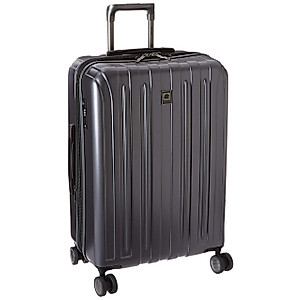 DELSEY Paris Titanium Hardside Expandable Luggage with Spinner Wheels, Graphite, Checked-Medium 25 Inch