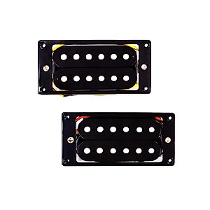 Metallor Electric Guitar Humbucker Pickup Double Coil Ceramic Magnet Pickup Guitar Parts Replacement Neck and Bridge Set of 2Pcs Black.
