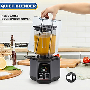 CRANDDI Commercial Blender, Retro Blender with 80oz Pitcher, Large Capacity & Small Volume, 1500w Professioanl Blender, Blenders for Kitchen, Self Cleaning Blender with Pulse Function, K85