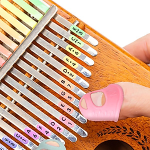 ERINGOGO 16 Pcs Ukelele Picks Nail Protector Fingertip Protectors for Beginners Kalimba Fingertip Protectors Finger Guards Guitar Finger Covers Automatic Safety Mask