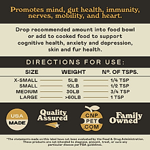 Complete Natural Products Organic Lion's Mane Mushroom for Pets - 4oz - Pure Organic Lion's Mane Mushroom