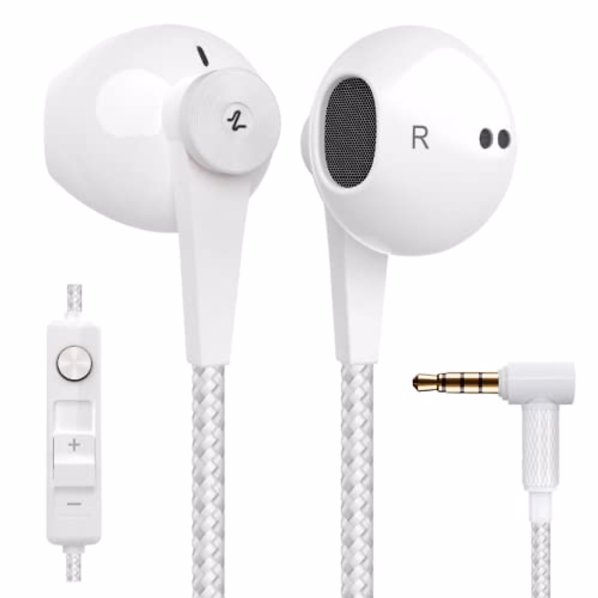 LUDOS Nexus Wired Earbuds in-Ear Headphones, Earphones with Microphone, 5 Year Warranty, 3.5mm Earphones Plug in Ear Buds, Videoconference, Calls Compatible with iPhone, Android, Laptop, Chromebook