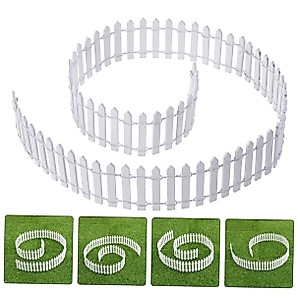 Happyyami 8 Pcs Fence Landscaping Props Mini Fence Fairy Garden Decor Terrarium Decor Glass Containers Landscape Fence Mini Wooden Fence Solid Wood Statue Toy Decorate Decorations White