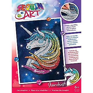 Sequin Art Red Stardust Unicorn, Sparkling Arts and Crafts Kit; Creative Crafts for Adults and Kids