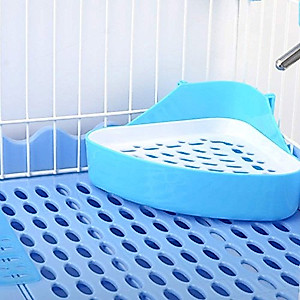 Potty Trainer Corner Litter Box Pet Toilet for Hamster Guinea Pig Ferret Gerbil Chinchilla Small Animals (Blue) by SunshineBio