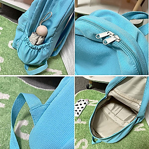 Eagerrich Aesthetic Backpack Cute Backpack School Supplies Laptop Bag for Teens Girls Women Students Solid Color