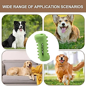 Axfbim Treat Dispensing Dog Toys, Dog Toothbrush Stick Dental Care Teeth Cleaning Toys, Indestructible Dog Chew Toys, for Large Medium Breed Dog, Durable Dog Toys (B)