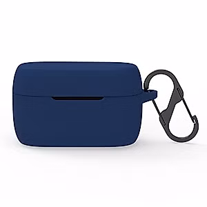 METEQI Shockproof Protective Silicone Cover Compatible with Jabra Elite 3 (Navy Blue)
