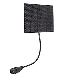 Outdoor Portable Solar Panel, 5W 5V Small Size Light Weight Solar Panel Kit with USB Plug for Mobile Phones, Mp3, Mp4 11 X 8cm / 4.3 X 3.1in