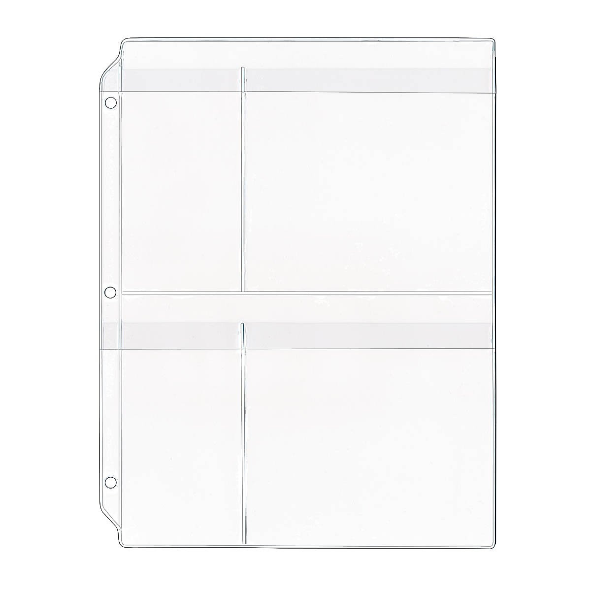 StoreSMART® - Yarn Organizer with Flaps - 4-Pocket Binder Page - 10-Pack - R931F-YARN-10