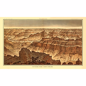 ArtDirect Grand Canyon, Point Sublime Arizona - Bien 1882 10x6 UnFramed Art Print Poster Ready for Framing by Bien
