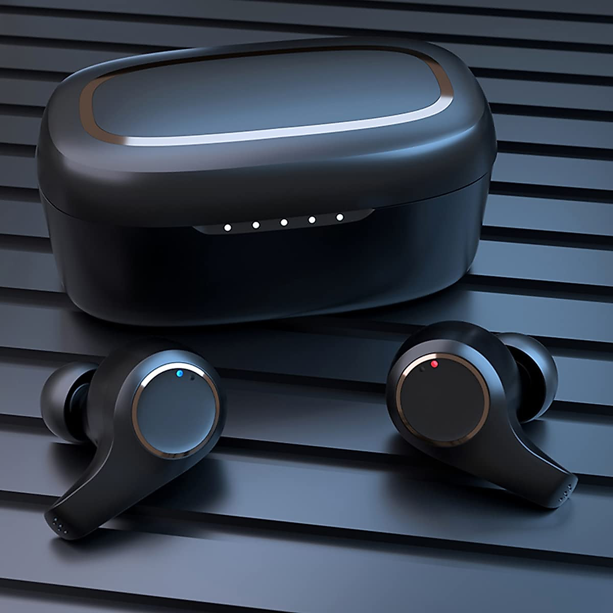 Soonic HI-FI Studio Buds Wireless Noise Cancelling Earbuds Compatible with Apple Android, Built-in Microphone, IPX4 Rating, 7 Hours Playing Time Earphones, Bluetooth 5.0 Headphones (Black), G08-88