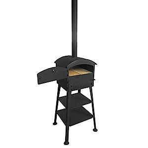Tidyard Outdoor Pizza Oven Charcoal-Fired with 2 Fireclay Stones for Garden Chimney BBQ Smoker Bread