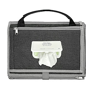 Wildcubz Portable Changing Pad | 27" Diaper Changing Mat | Wipes Pocket | Waterproof Changing Pads for Baby | Portable Diaper Changing Pad for Baby | Changing Pad Portable Changing Station (Graphite)