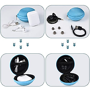 Earbud Case, Tangle Free Earphone Case, Durable EVA Carrying Cases for Small Items (Pack of 5)