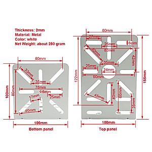 OwlCat L-Shape Dome Camera Bracket,Universal Wall Ceiling Mount Bracket for Security CCTV Hikvision Dome Camera, CCTV Security White 3026 0