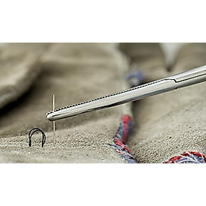 SE 6-¼" Stainless Steel Self-Locking Straight Forceps - 660FS