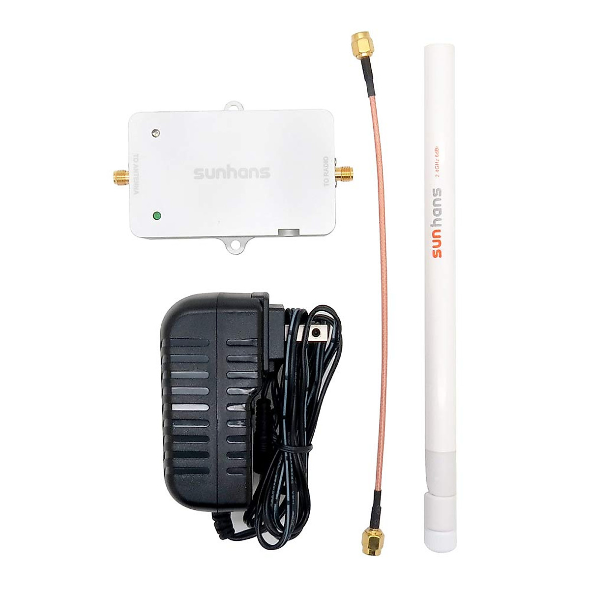 Sunhans 2.4GHz WiFi Signal Booster 36dBm 4000mW Wireless Repeater Bi-directional Amplifier Extender enhance RC Drone,Camera System,Router/AP WiFi Signal Range