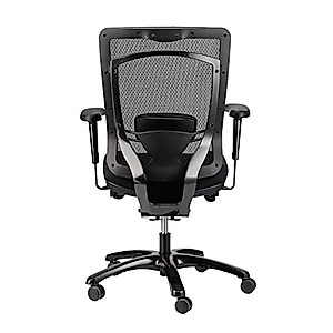 Eurotech Seating Monterey Fabric Seat & Mesh Back Chair, Black