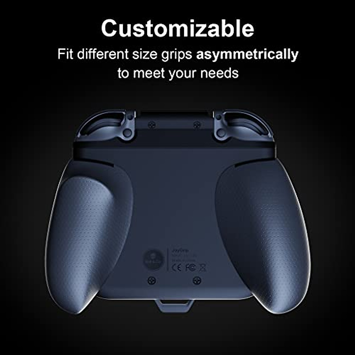 Skull & Co. JoyGrip for Nintendo Switch OLED, OG Switch Joy-Con Controller: Rechargeable Handheld Joystick Remote Control Holder with Interchangeable Grips - OLED White