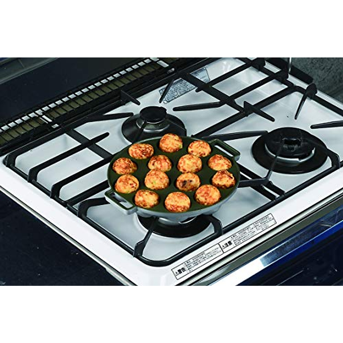 Pearl Metal D-6535 DECSEII Fluorine Processed Takoyaki Pan, 14 Holes