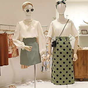 GaRcan Tailors Dummy Mannequins Female Tailors Dummy Mannequin Dressmakers Dummies Fashion Students Display Bust Wood Arm Active Height Adjustable Dressform Mannequin