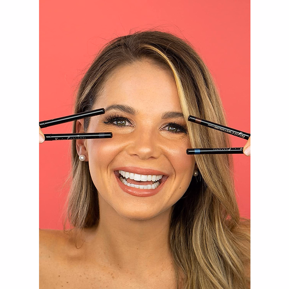 VASANTI Kajal Waterline Eyeliner Pencil - Long-lasting, Waterproof, Smudge-proof, Safe for Sensitive Eyes, Waterline Eye Liner - Opthalmologist Approved and Tested (Slate Grey)