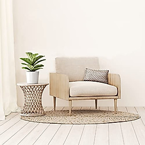 Boho Living Jada Decorative Throw Includes Accent Pillow Cover and Insert | Premium Woven Design | Living Room Décor, 1 Count (Pack of 1), White