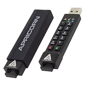 Apricorn Aegis Secure Key 3Z 8GB 256-bit AES XTS Hardware Encrypted FIPS 140-2 Level 3 Validated Secure USB 3.0 Flash Drive (ASK3Z-8GB)