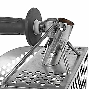 Jkapagzy Stainless Steel Sand Scoop Sifter Metal Detector Accessories with Handle,Folding Shovel Spade Garden Camping Tool Outdoor