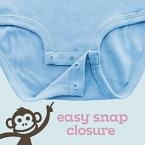 Apericots Cute Baby Short Sleeve Bodysuit, 100% Cotton: It's A Boy with Mustache Gender Reveal (0-18 months)