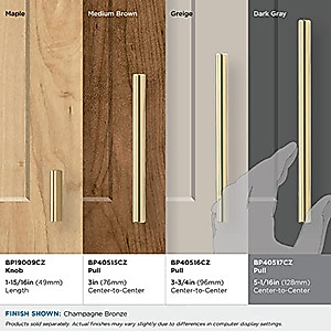 Amerock | Cabinet Pull | Champagne Bronze | 5-1/16 inch (128 mm) Center to Center | Bar Pulls | 1 Pack | Drawer Pull | Drawer Handle | Cabinet Hardware, BP40517CZ