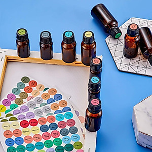 1920 Stickers 10 Sheets Essential Oils Labels Bottle Cap Stickers Lid Stickers for Rollerballs Bottles and Organizing Oils Proof Labels Stickers Waterproof Cap Stickers for Essential Oil Bottle