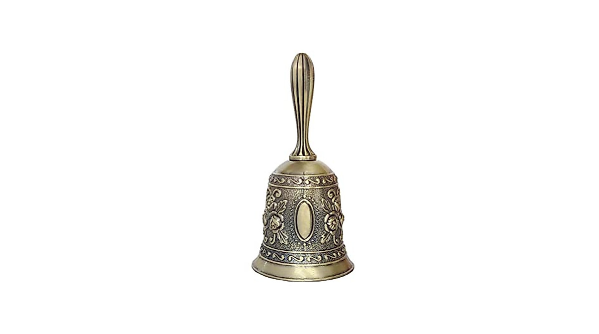 Vintage Hand Held Bell for Weddings & Service Calls | Durable & Elegant