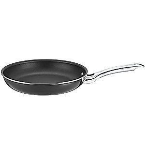 N++A Nonstick Frying Pan 9.5 Inch, PFOA-free Induction Frying Pan, Oven Safe Skillet Nonstick, Cooking Omelette Pan with Stainless Steel Handle, Dishwasher Safe, Aluminum, Black