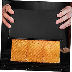 SHOWERORO 2pcs Toast Box Mini Cake Mold Wedding Cake Plates Mini Cupcake Pan Loaf Pan Bread Loaf Baker Bread Baking Tray Kitchen Supplies Baking Supplies Baking Bread Molds Cast Iron Square