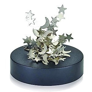 ArtCreativity Magnetic Moons & Stars Sculpture (Set of 2) Fun Office Desk Accessories, Stress-Relief Magnet Fidget Toys for Adults, Stocking Stuffers and Educational Development Toys for Kids