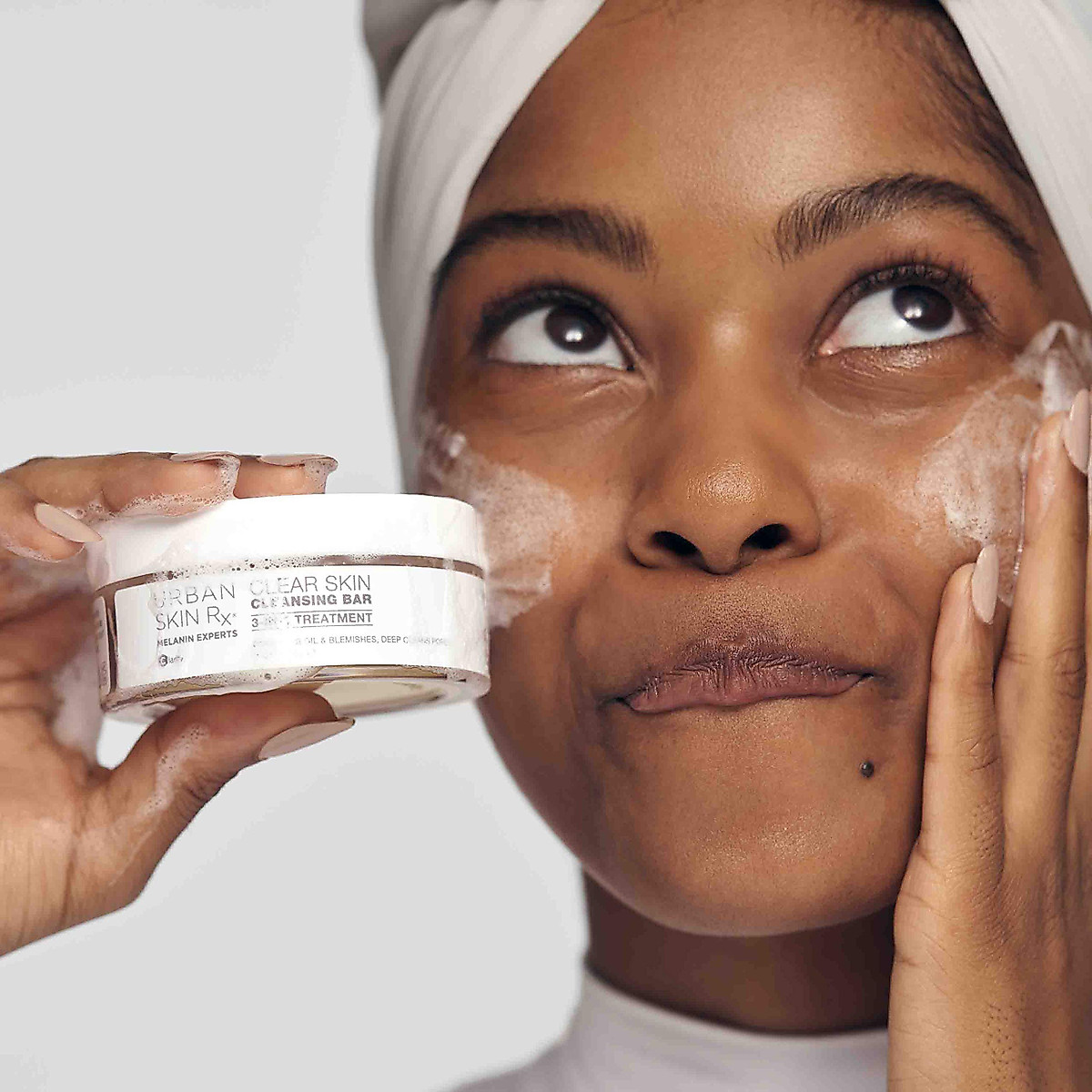 Urban Skin Rx Clear Skin Cleansing Bar | 3-in-1 Daily Cleanser, Exfoliator and Mask Removes Excess Oil and Improves Blemishes, Formulated with Salicylic Acid, Eucalyptus and Sulfur | 2.0 Oz