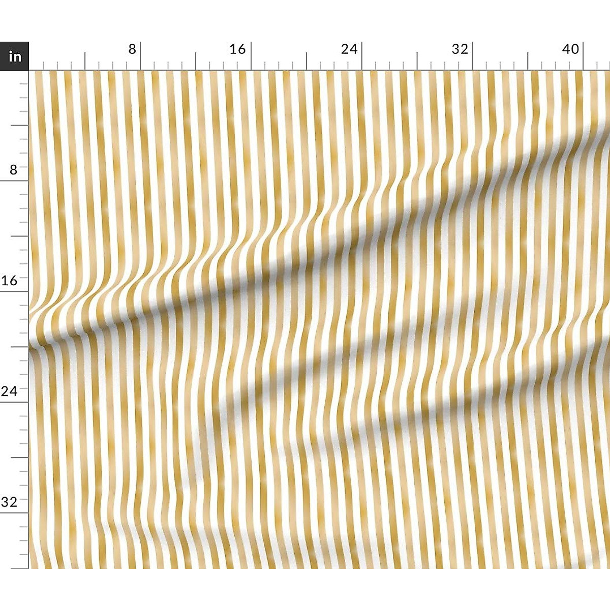 Spoonflower Fabric - Gold Stripe White Geometric Silver Golden Printed on Petal Signature Cotton Fabric by The Yard - Sewing Quilting Apparel Crafts Decor