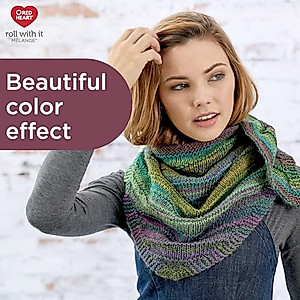 Red Heart Roll with It Melange Show Time Yarn - 3 Pack of 150g/5.3oz - Acrylic - 4 Medium (Worsted) - 389 Yards - Knitting/Crochet