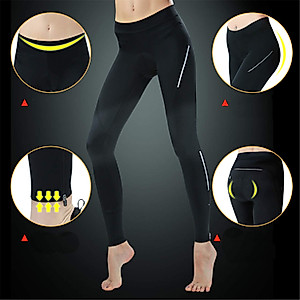 JPOJPO Womens Bike Shorts with 5D Gel Padded,Cycling Underwear Sport Pants,Reflective,S-3XL